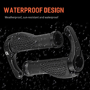 Struggling D Rubber Bike Handlebar,Ergonomic Antislip Bike Bicycle Lock-on Handlebar Cover,Bike Accessories for 22.2mm Handlebar-Black