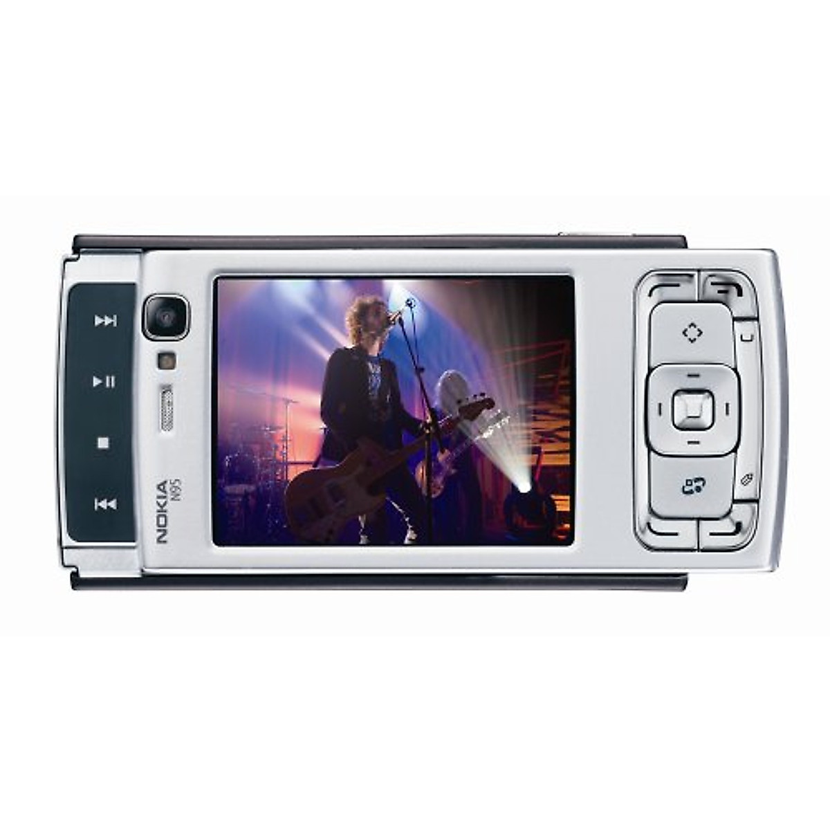 Nokia N95 Unlocked Cell Phone with 5 MP Camera, International 3G, Wi-Fi, GPS, MP3/Video Player, MicroSD Slot--International Version with Warranty (Silver/Plum)