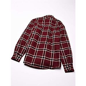 Wrangler Authentics Men's Long Sleeve Sherpa Lined Shirt Jacket, Tawny Port, X-Large