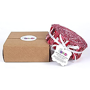 Soimoi 40Pcs Floral Artistic Print Precut Fabrics Strips Roll Up 1.5x42inches Cotton Jelly Rolls for Quilting - Red