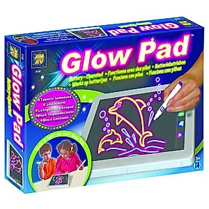 AMAV Glow Pad - Portable Hi-Tech Drawing Board For Kids Toy Tablet-Size with 7 Interchanging Blinking Colorful Lights. Children’S Light Up Coloring Board, Arts & Crafts Set