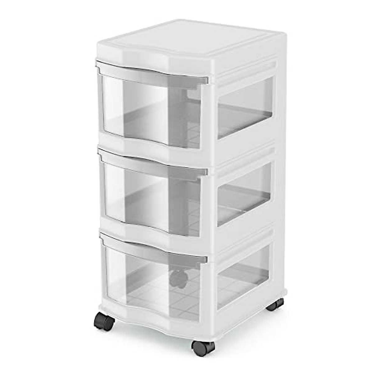 Life Story Classic 3 Shelf Storage Organizer Plastic Drawers, White (3 Pack)