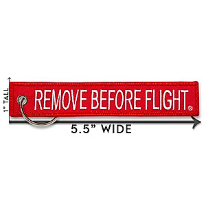 Apex Imports AIXEPA 3X Remove Before Flight Red/White Key Chain 5.5" x 1" Motorcycle ATV Car Truck Keychain