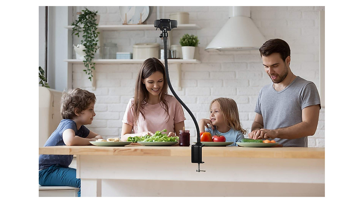 AceTaken Webcam Mount - Flexible Gooseneck Clamp for Logitech C920 Brio