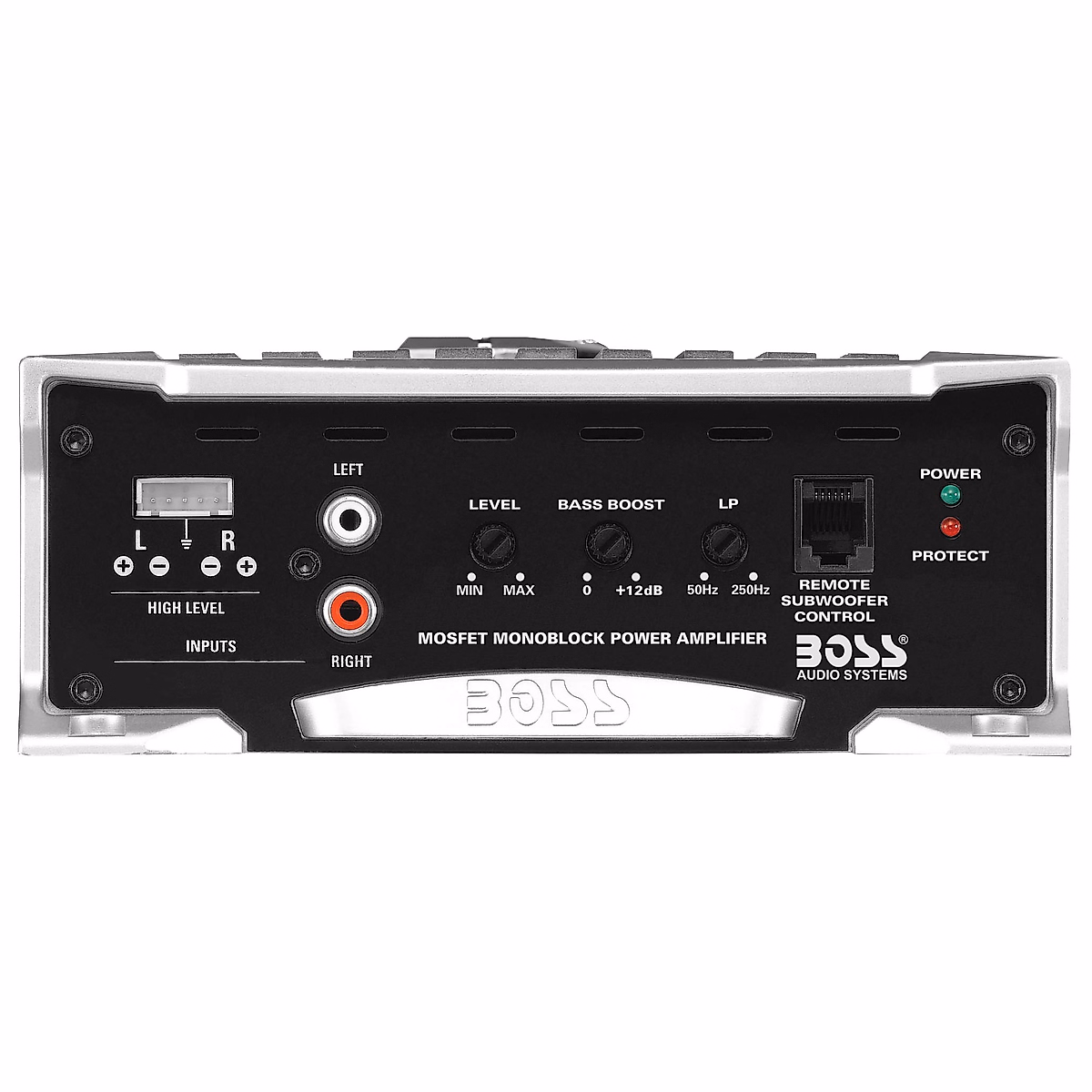 BOSS Audio Systems AR2000M Monoblock Car Amplifier - 2000 Watts, 2-4 Ohm Stable, Class A-B, Mosfet Power Supply, Gray