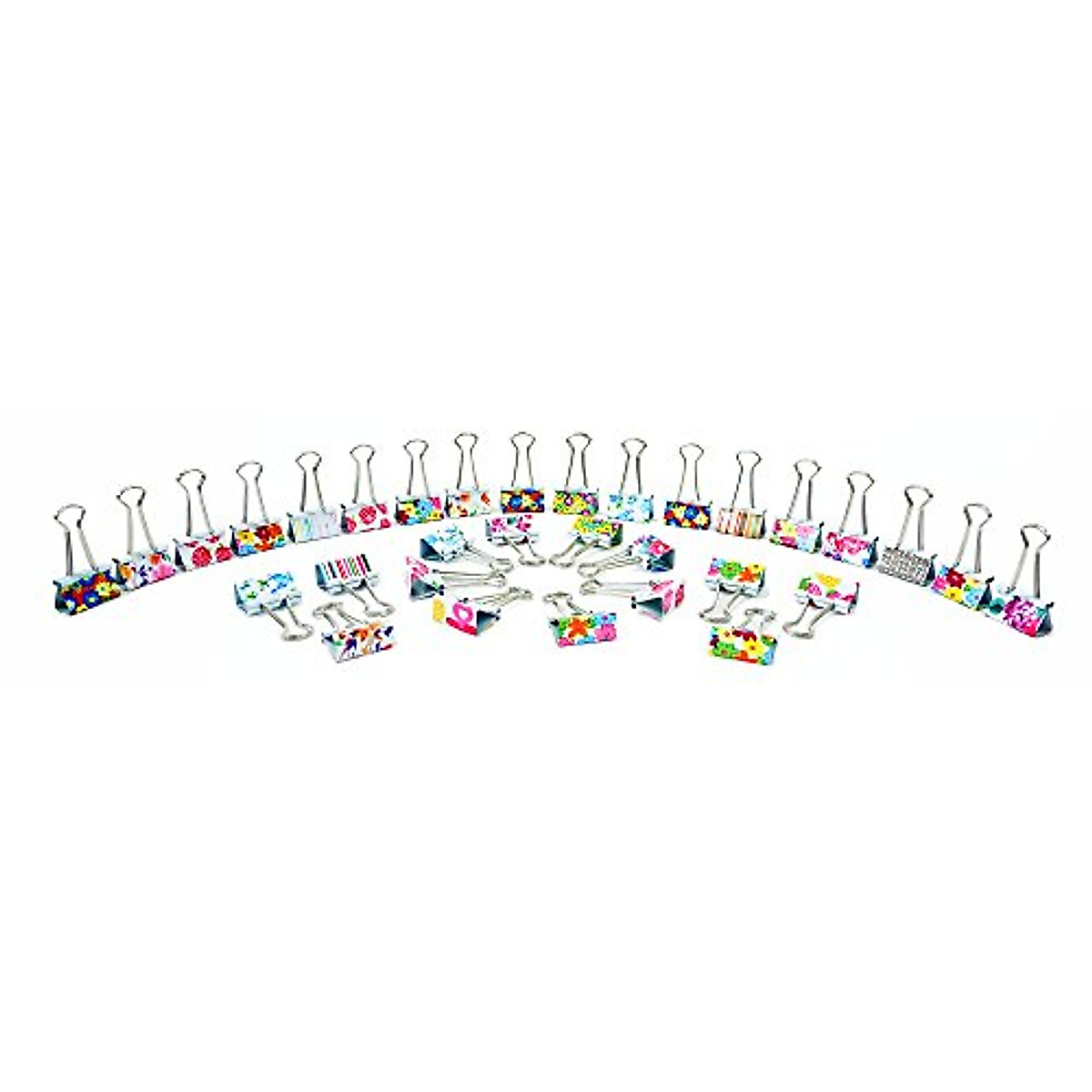 Cute Decorative Binder Clips - Best for Home and Office - Binds and Keeps Stack of Papers Fastened - Organize Papers Beautifully, Neat and in a Fun Way - Medium Size 1" - 32 Pack - Makes A Great Gift