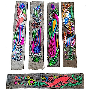 Amate Bookmarks by Jacq & Jürgen 5 Pack Hand Painted Mexican Unique Art