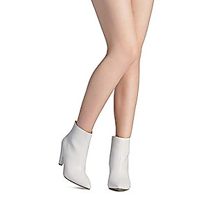 DREAM PAIRS Women's Pointed Toe Ankle Boots High Heel Booties Fashion Zipper Dress Boots,Size 10,White/Pu,KALILA