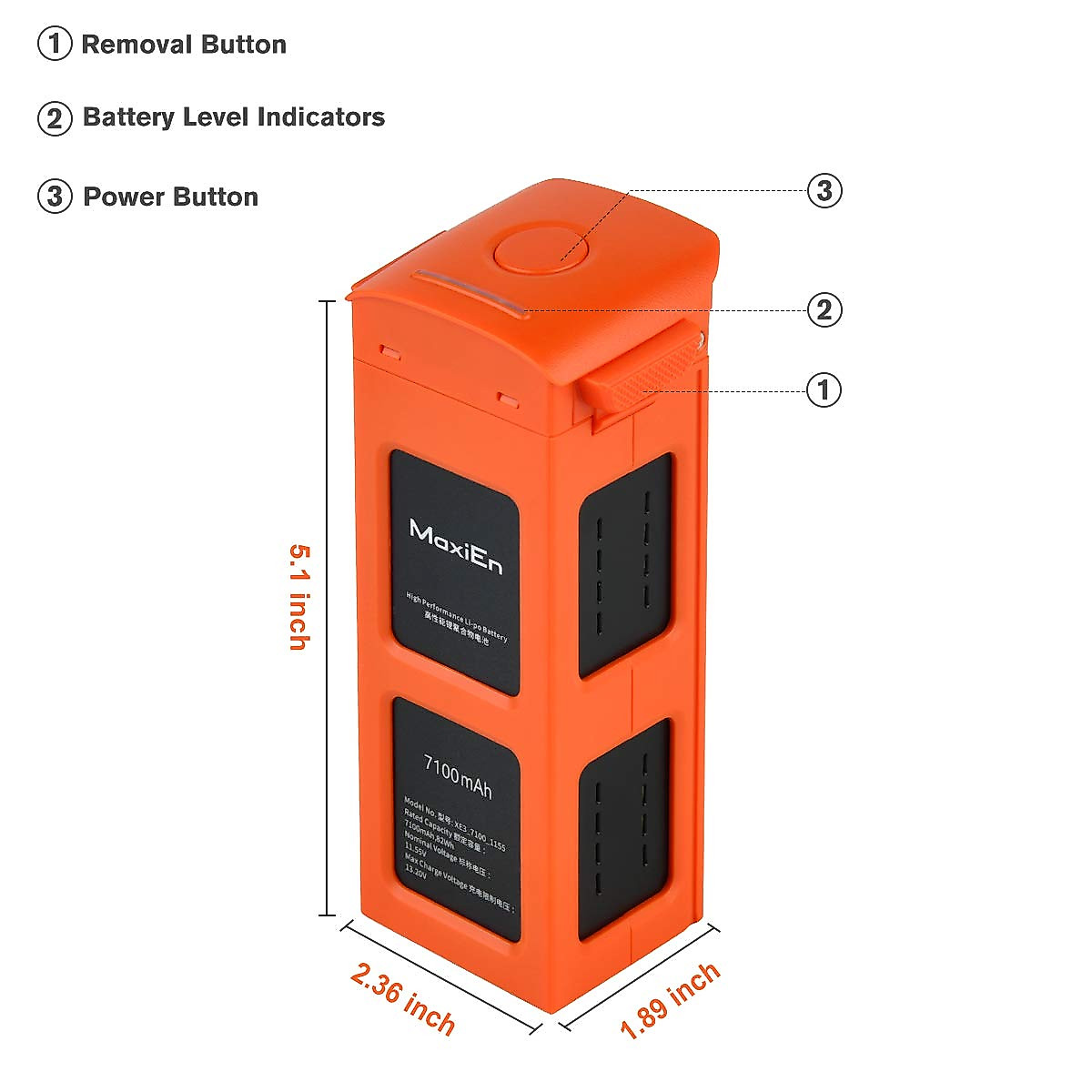Autel Robotics EVO II Intelligent Battery, 2025 EVO II Battery Fit Autel EVO 2 EVO 2 Pro EVO 2 Enterprise RTK Dual 640T Drones (V2 & V3), 7100mAh 11.55V, Autel Original Smart Battery