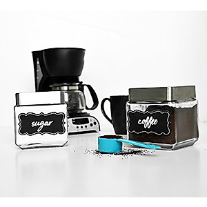 Home Advantage Pre-Printed Pantry Labels for Kitchen Organization (Black)