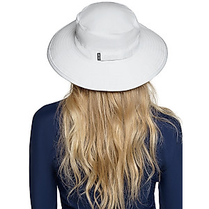 Coolibar UPF 50+ Women's Brittany Beach Hat - Sun Protective (One Size- White)