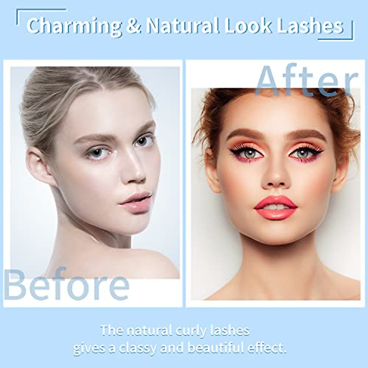 Magnetic Eyelashes and Eyeliner Kit, 7 Pairs Magnetic Lashes 3D Natural Look with Eyeliner and Tweezers, Reusable False Eyelashes Easy to Wear, No Glue Needed, Lightweight & Sweatproof (7 Pairs)