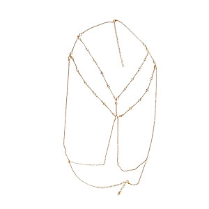 Summer Body Chain Bra Sexy Beads Shiny Luxury Long Rhinestone Bra Body Chains Bikini Body Chain Jewelry Cross for Women Beach Body Accessories