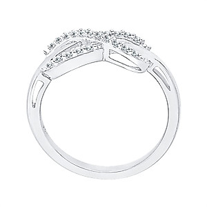 KATARINA Infinity Diamond Ring in Sterling Silver (1/5 cttw, J-K, I1-I2) (Size-5)