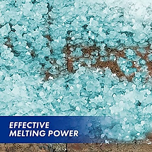 PELLETS OF FIRE Blue Heat Calcium Blend Professional Grade Ice Melt, Negative 25-Degree Effectiveness, Melter, 50-Pound