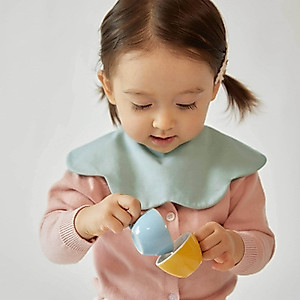 Konny Baby Bibs 5-Pack, 360 ​​° Rotate, Soft and Absorbent Bandana Drooling Newborn Essentials Burp Cloths for Boys Girls (Set4)