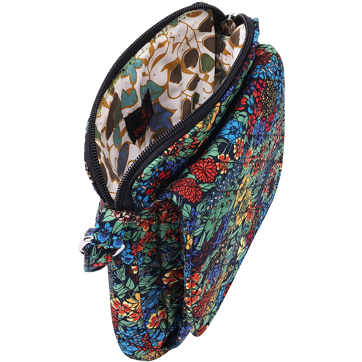 Brentano Cotton quilted small crossbody wallet purse (DESERT BLOOM)