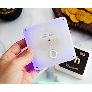 ThinkGeek Radioactive Elements Glowing Coaster Set - Radium, Plutonium, Uranium, and Thorium - Set of 4