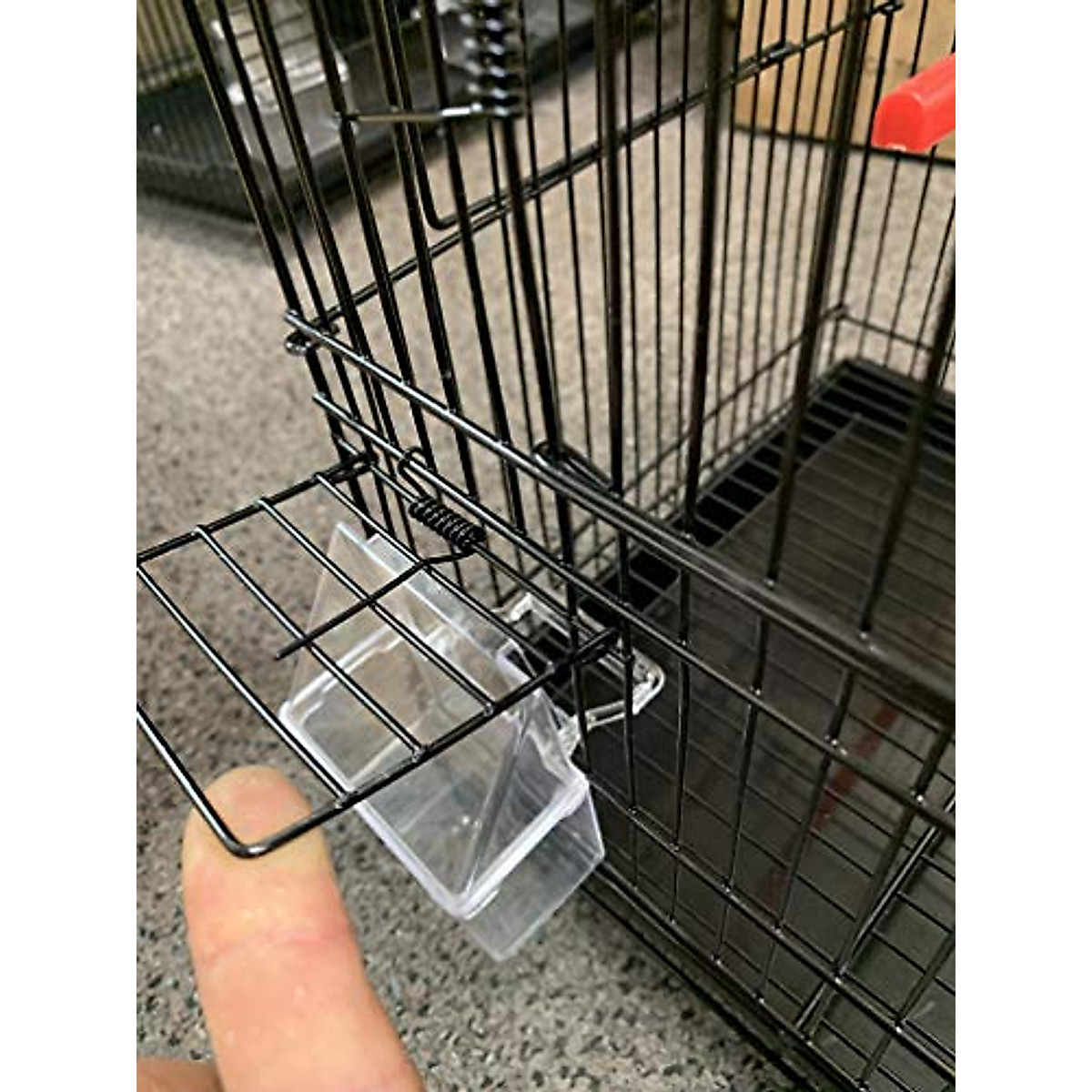 Lot of 4 Stackable Breeding Bird Cage for Canary Finch Small Birds (Black)