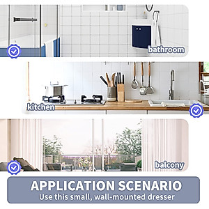 Yone jx je Corner Bathroom Vanity Sink Combo for Small Cabinet And Storage Space Saving Wall Mounted Cabinet Set, Ceramic Sink