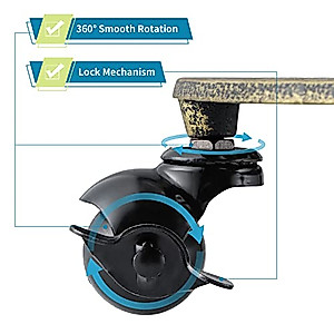 Skelang Cast Iron Plant Caddy 11", Rolling Plant Stand with Locking Wheels, Plant Pot Trolley for Moving and Supporting Heavy Duty Plants, Load Capacity 350 Lbs (Bronze)