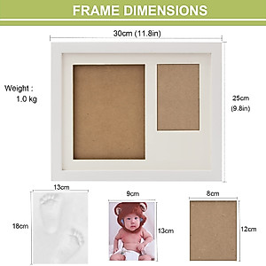LXWIEKCO Baby Hand & Footprint Makers Kit Keepsake Gifts for Newborn Unisex Boys & Girls, New Mom Baby Shower Gifts Baby Photo Baby Photo Frame Print Kit Gifts