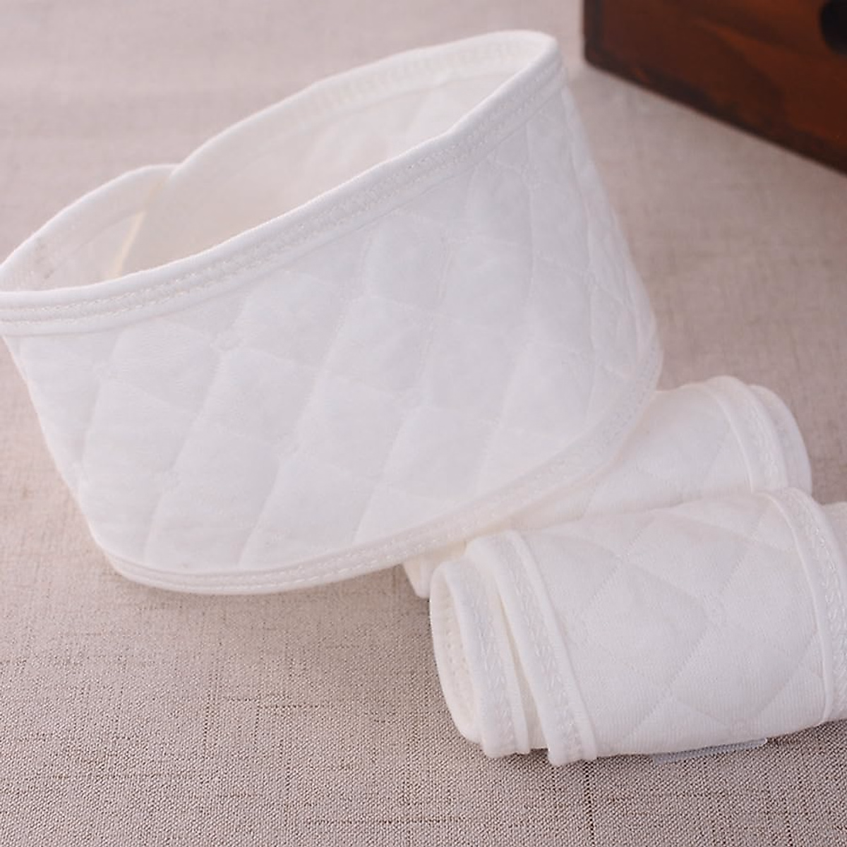 ARTIBETTER 6pcs Cotton Baby Belly Band Infant Umbilical Cord Soft Newborn Navel Belt (White)