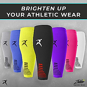 Rymora unisex-adult Leg Compression Socks, Calf Support Sleeves for Legs Pain Relief, Comfortable and Secure Footless for Fitness, Running, and Shin Splints 1 Pack, Pink, Medium