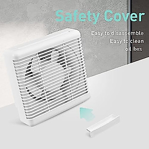 Window Fans With Exhaust And Intake 8 Inch 294 CFM Bathroom Window Exhaust Fan,Vertical Attic Window Fan Double Direction Reversible Strong Airflow, Window Fans Twin Reversible Quiet With Switch