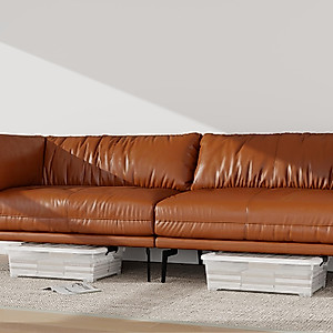 Ponpong 52 Quart Large Plastic Underbed Latching Storage Box, Clear Wheeled Under Bed Storage Bins, 3 Packs