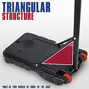 MoNiBloom Basketball Hoop Portable Height Adjustable Basketball Hoop Stand, 29" Backboard Basketball Goals Indoor Outdoor Garage, 5 to 7 Ft Adjustable Height Basketball Hoop for Youth Use, Black