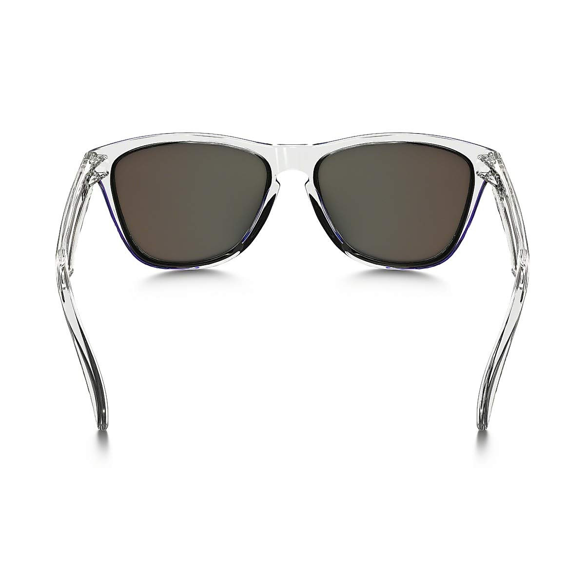 Oakley Frogskins Sunglasses Crystal Clear with Prizm Sapphire Iridium Lens 55mm