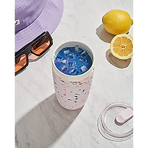 W&P Porter Insulated Tumbler 20 oz | No Metallic Aftertaste Ceramic Coated for Water, Coffee, & Tea | Wide Mouth Vacuum Insulated | Dishwasher Safe, Blush Terrazzo