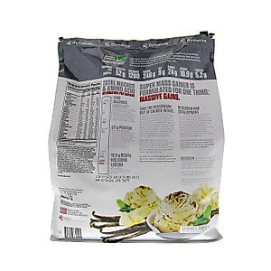 Dymatize Super Mass Gainer Protein Powder, 1280 Calories & 52g Protein, 10.7g BCAAs, Mixes Easily, Tastes Delicious, Gourmet Vanilla, 12 lbs