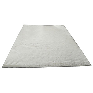 NEREIDS NET Safe Comfortable Nursery Rugs Soft Plush Carpet Non-Slip Polyester Material Kids Girls Rectangular Rug for Living Room Bedroom Fluffy White