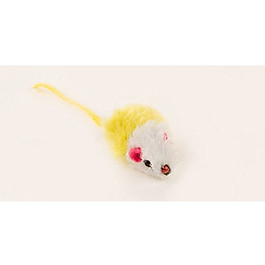 Play Fur Mice Cat Toys – Mixed Bag of 10 Play Mice with Rattling Sounds – 4 Color Variety Pack of Catnip Toy