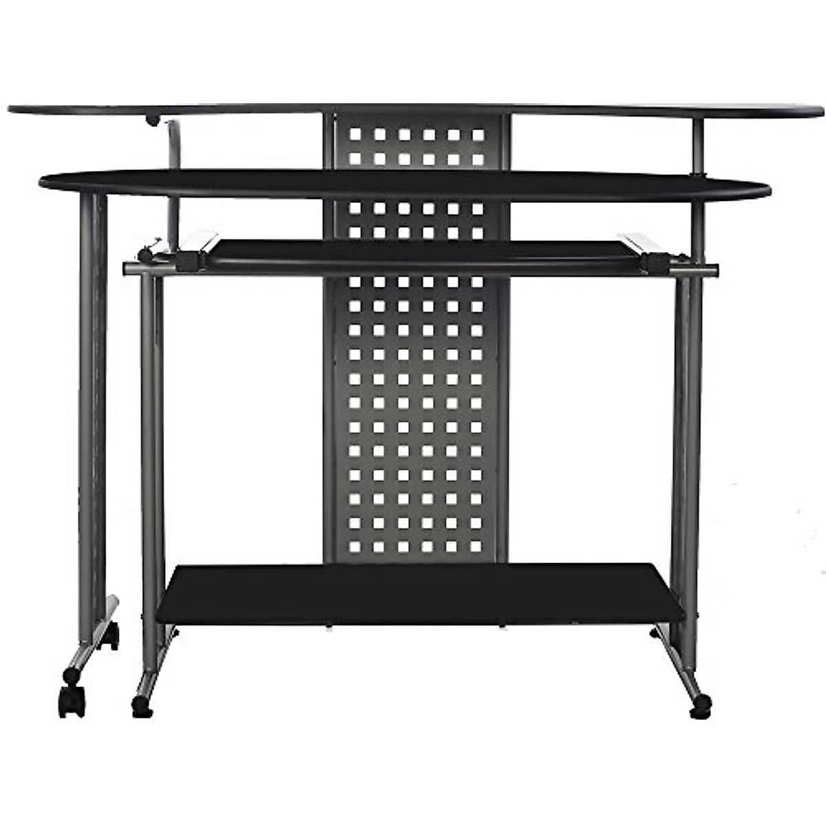 OneSpace Regallo Expandable L Computer Desk, Black