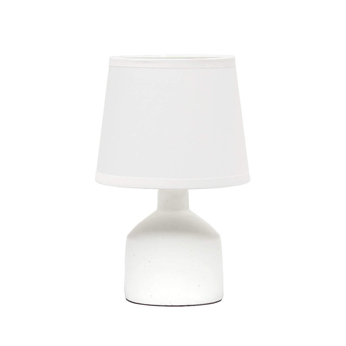 Simple Designs LT2080-OFF Mini Bocksbeutal Concrete Table Lamp, Off White