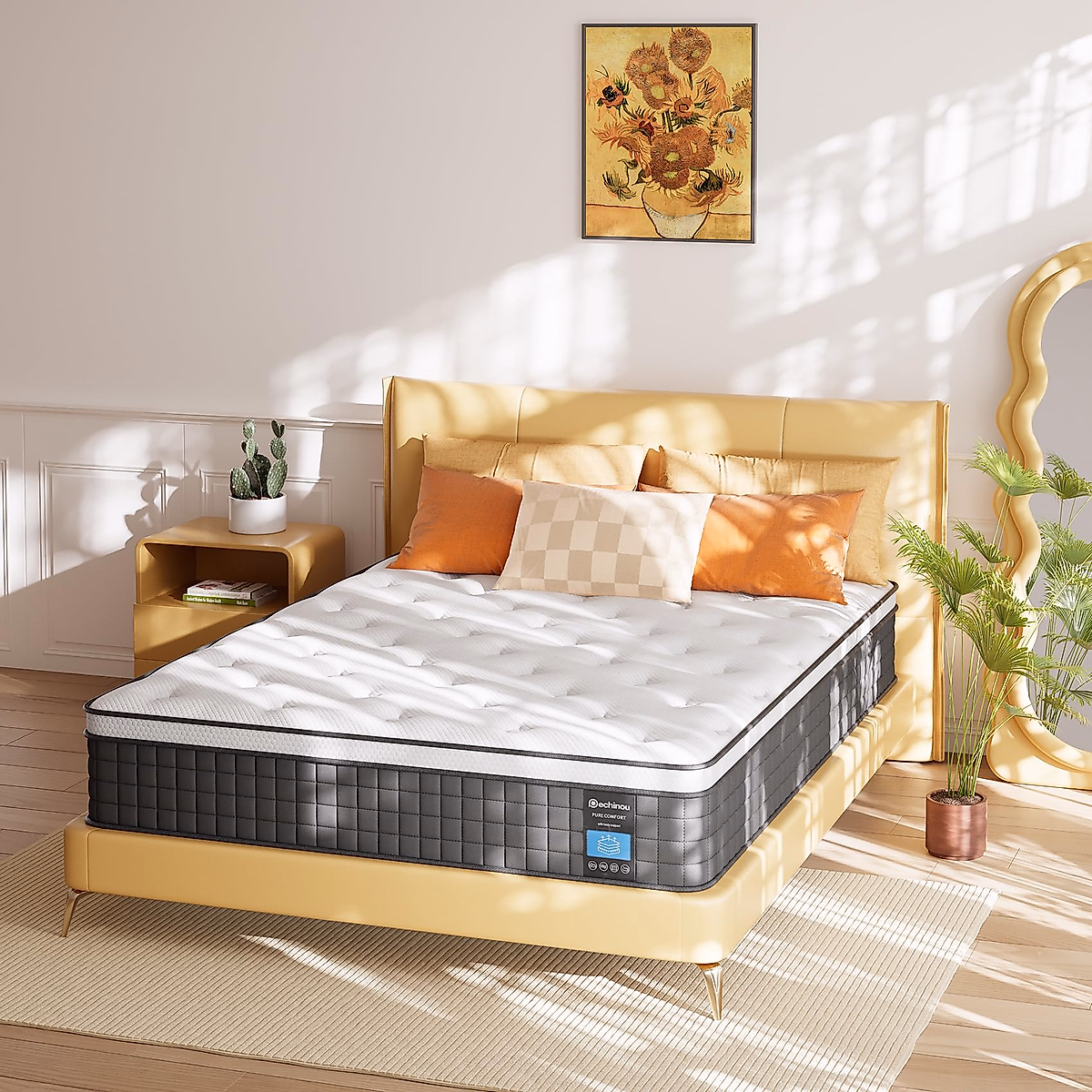 Full Size Mattress,10 Inch Hybrid Full Mattress in a Box with Memory Foam & Individual Pocket Spring for Motion Isolation, Edge Support, Soft and Comfortable, Pressure Relief, Medium Firm CertiPUR-US