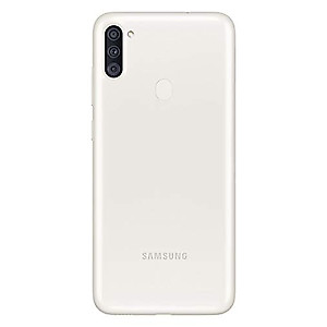 SAMSUNG Galaxy A11 (64GB, 3GB) 6.4" HD+, Snapdragon 450, Long-Lasting Battery, Dual SIM GSM Unlocked (US + Global) 4G Volte A115M/DS (Fast Car Charger Bundle, White)