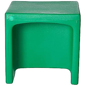 Children's Factory 3-in-1 Cube Chair for Kids, Flexible Seating Classroom Furniture, 1-Pack, Green