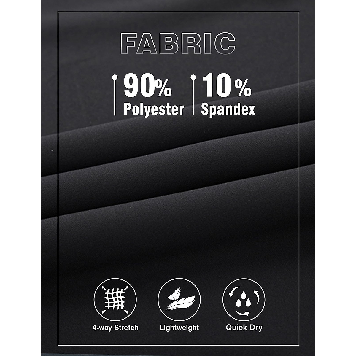 TBMPOY Men's Travel Hiking Pants Lightweight Athletic Pant Quick Dry Windbreaker Fishing Running Active Jogger Black M