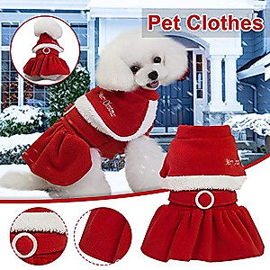 HonpraD Cute Dog Outfits for Medium Dogs Costume Clothes and Pet Christmas Holiday Autumn Skirt Style Winter Dog Clothes Medium Girl