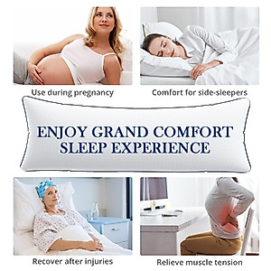 HYMOKEGE Body Pillows for Adults, Full Body Pillow Inserts Firm and Fluffy, 20X54 Long Pillows for Sleeping and Back Pain
