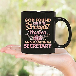 Inspirational Gift Unique Secretary Gifts For Strong Women - For Gods Chosen - 11oz 15oz Black Coffee Mug