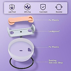 40oz Stanley Cup Accessories Set: 6 Pcs Extra Long Reusable Straws, H2.0 Silicone Spill Proof Stopper 3 Set, 2pcs 40oz Stanley H2.0 Tumbler Lid Spill Proof Splash Resistant Replacement Covers (Green)