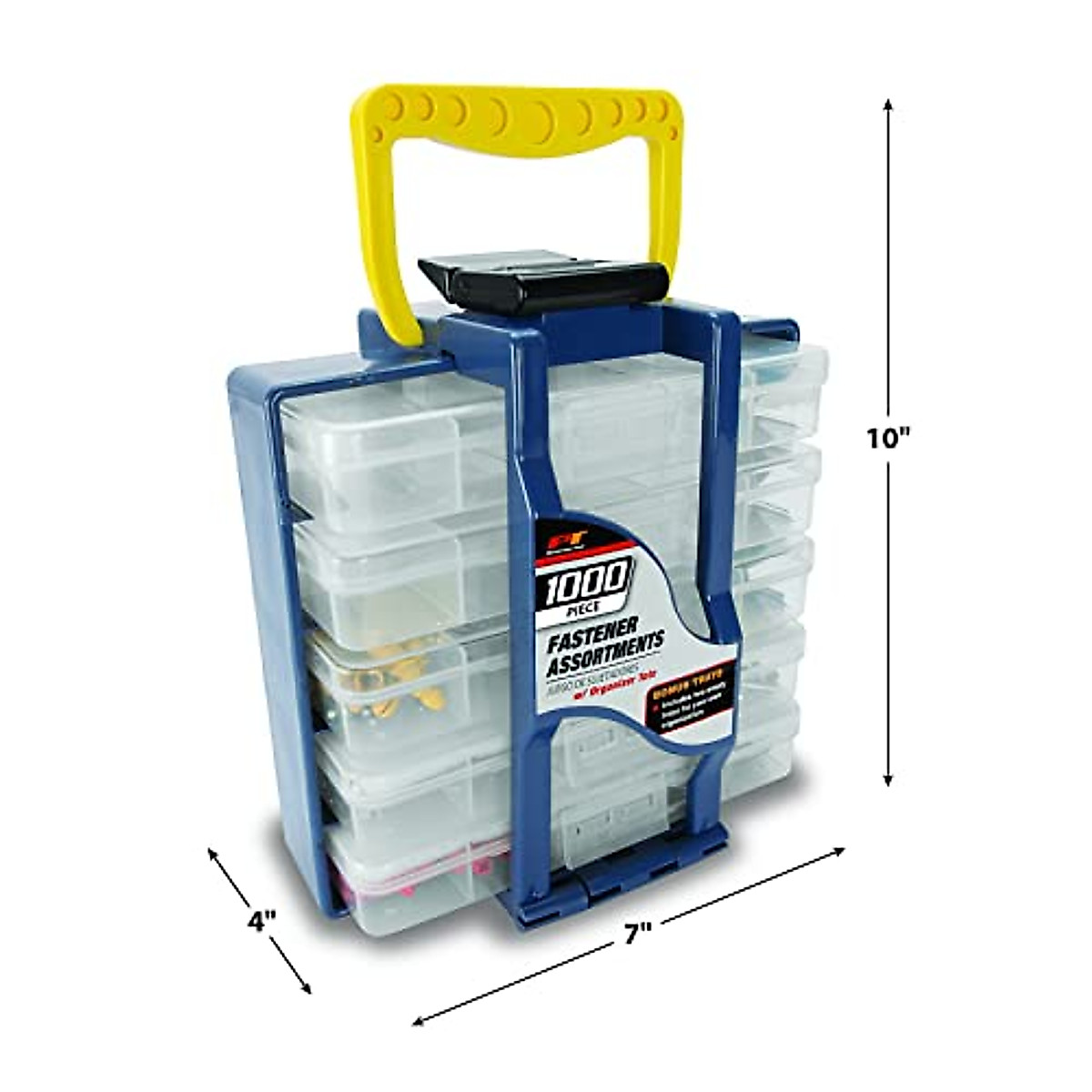 Performance Tool W5199 Organizer Tote with 1,000pc Home Fastener Assortments
