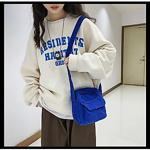 RICHTRUE Canvas Purse Small Crossbody Bag Mens Bag Purses for Women Crossbody Bag Aesthetic Purse Grunge Bag (Purple)