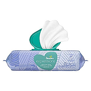 Baby Wipes, Pampers Expressisons Botanical Rain Scented, 1X Pop-Top Pack, 56 Count