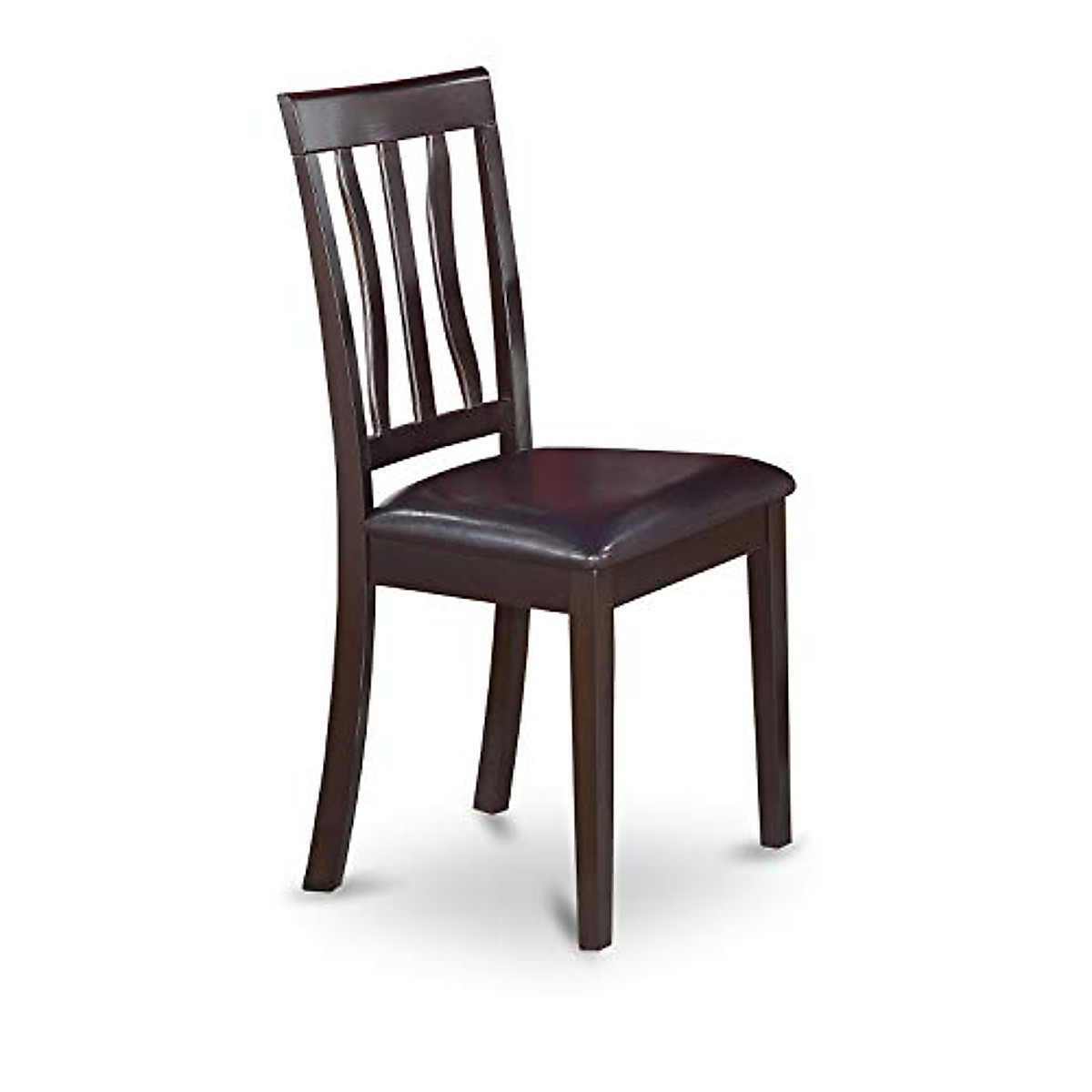 East West Furniture LYAN7-CAP-LC 7-Piece Dining Room Table Set, Cappuccino Finish, Faux Leather Seat